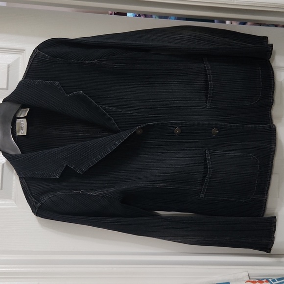 Chico's | Jackets & Coats | Chicos Ribbed Denim Jacket | Poshmark